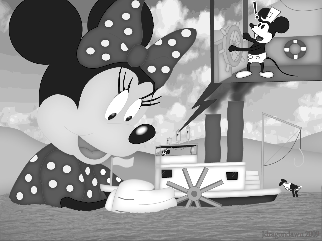 MacroSonic • Minnie's Steamboat-BW